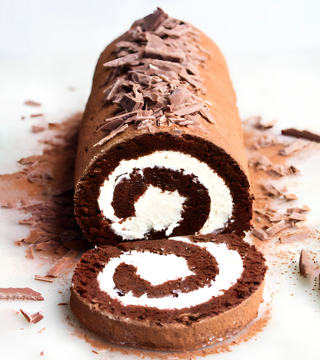 Chocolate Roll Cake, theflowershop.ae 61579
