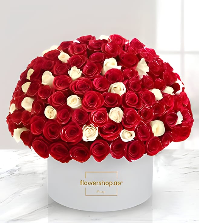 Hello Beautiful Rose Hatbox, theflowershop.ae 59637